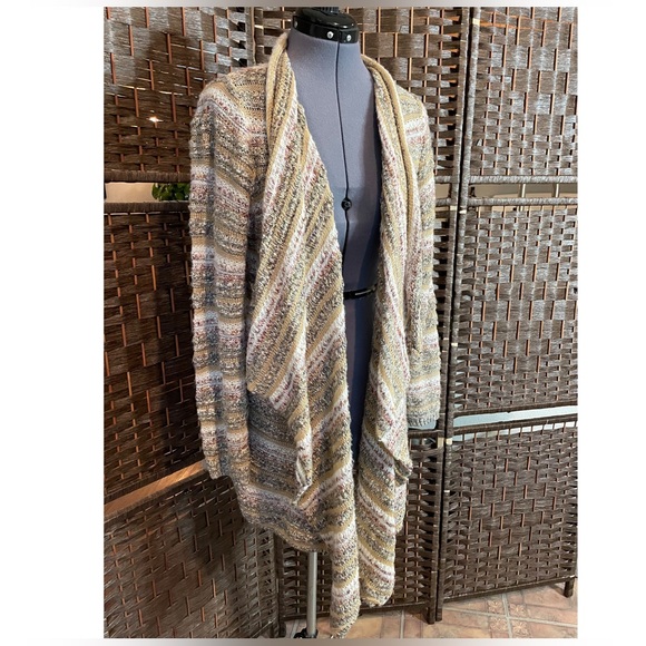 Knox Rose | Sweaters | Waterfall Knit Cardigan Duster Kaftan Neutral ...
